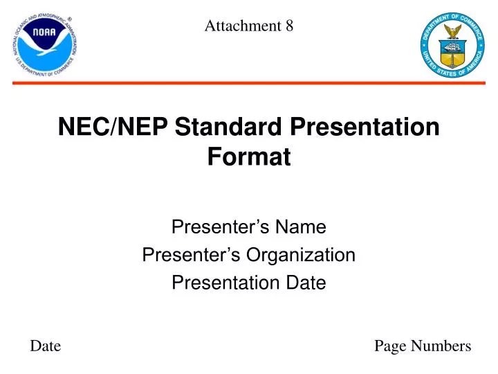 PPT - NEC/NEP Standard Presentation Format PowerPoint Presentation ...