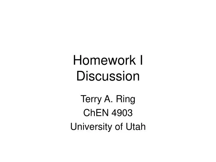 PPT - Homework I Discussion PowerPoint Presentation, free download - ID ...
