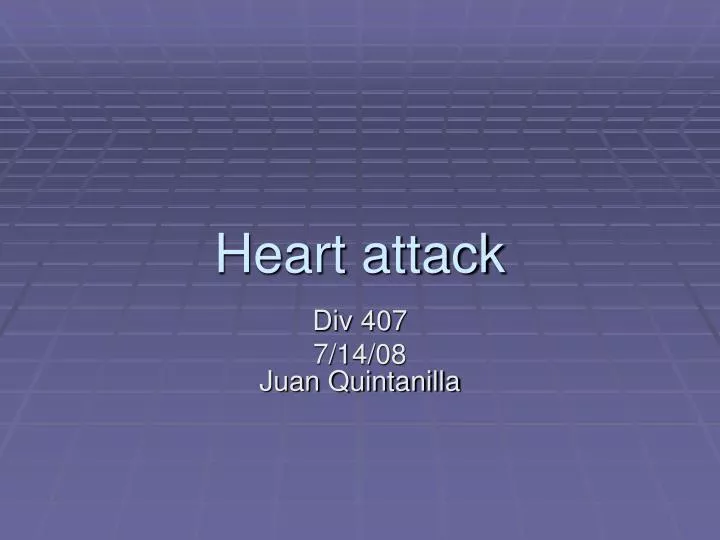 PPT - Heart attack PowerPoint Presentation, free download - ID:1722903