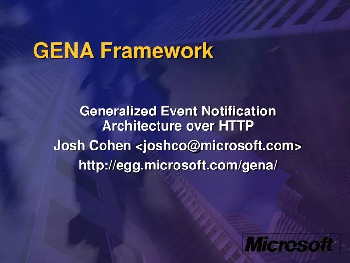 PPT - GENA Framework PowerPoint Presentation, free download - ID:1722950