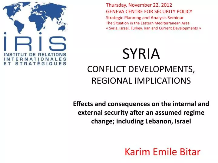PPT - Karim Emile Bitar PowerPoint Presentation, free download - ID:1723058