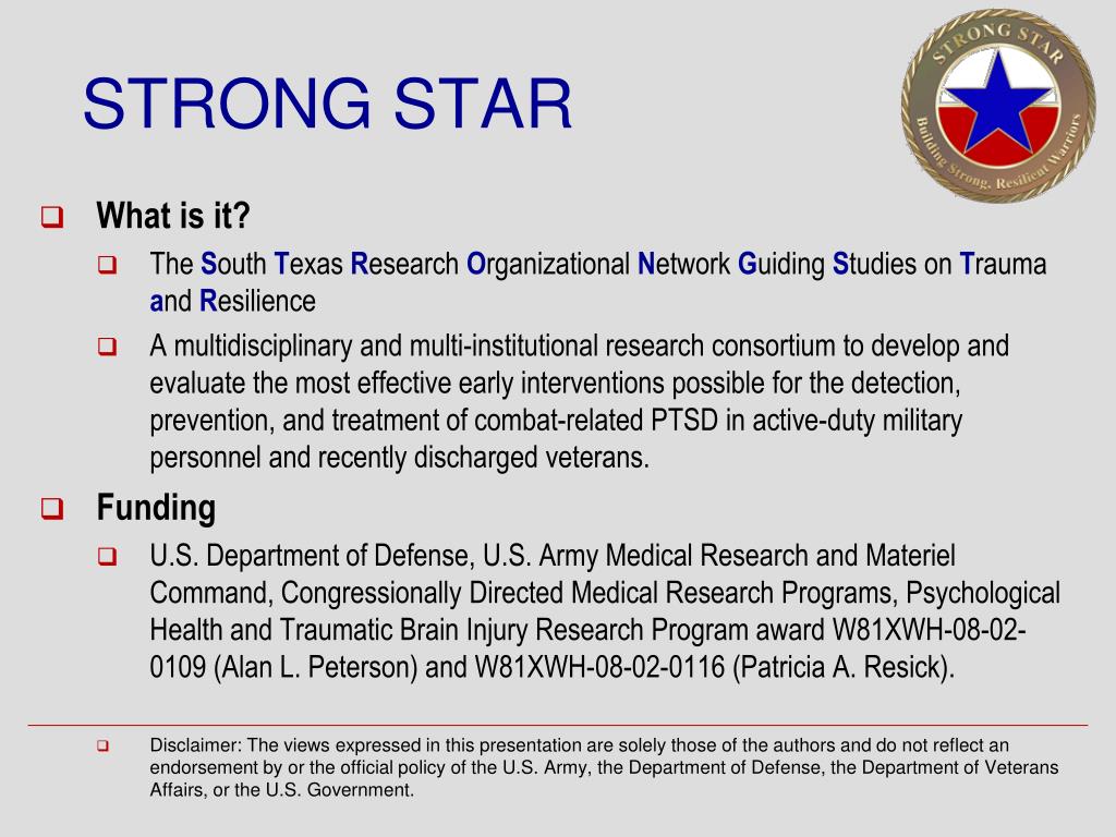 PPT - STRONG STAR S outh T exas R esearch O rganizational N etwork G ...