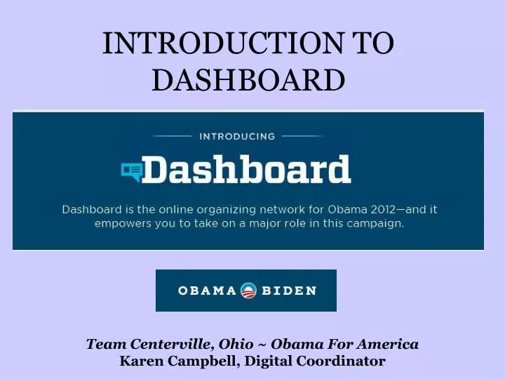 PPT - INTRODUCTION TO DASHBOARD PowerPoint Presentation, free download ...