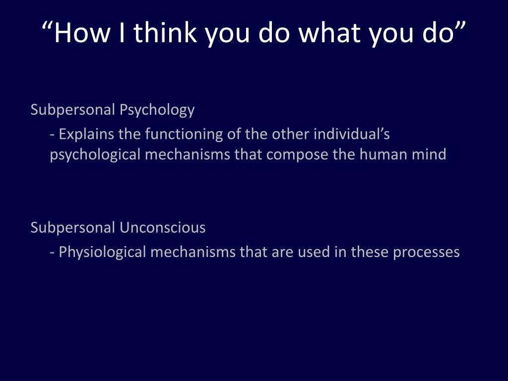 PPT - Unconscious Motivation (The Disease of Evolutionary Psychology ...