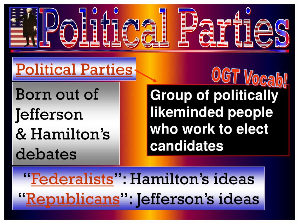PPT - Part II: Hamilton vs. Jefferson & the First Political Parties ...