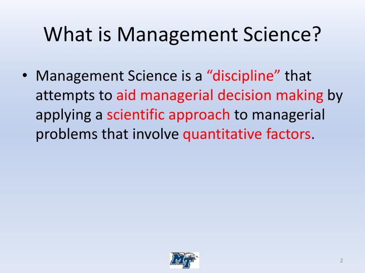 PPT - Introduction to Management Science PowerPoint Presentation - ID ...