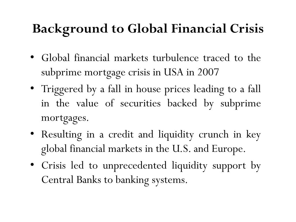 PPT - THE GLOBAL FINANCIAL CRISIS AND CHALLENGES TO AFRICA: PowerPoint ...