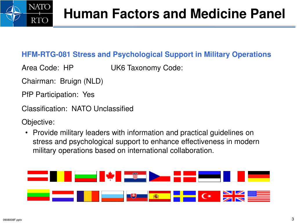 PPT - NATO Human Factors and Medicine Panel Activities Psychological ...