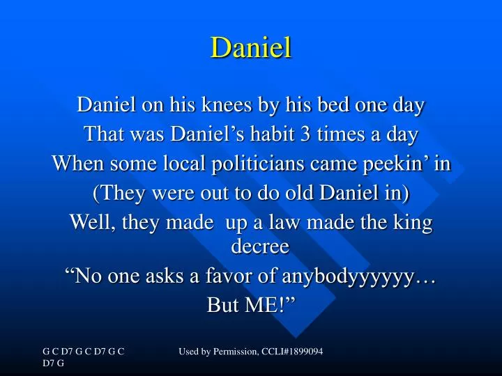 PPT - Daniel PowerPoint Presentation, free download - ID:1725260