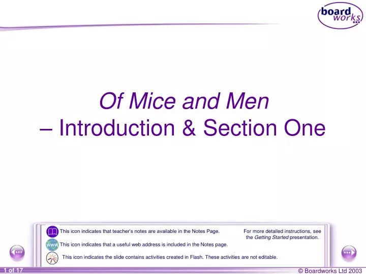 PPT - Of Mice and Men – Introduction & Section One PowerPoint ...