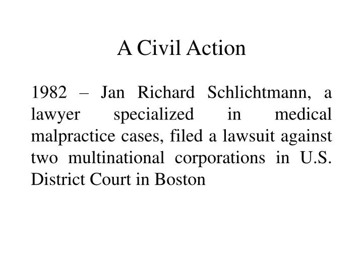 PPT - A Civil Action PowerPoint Presentation, free download - ID:1727344