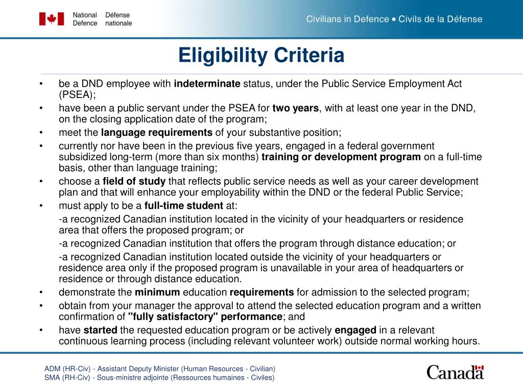 PPT - National Defence Civilian Education Support Program(NDCESP ...