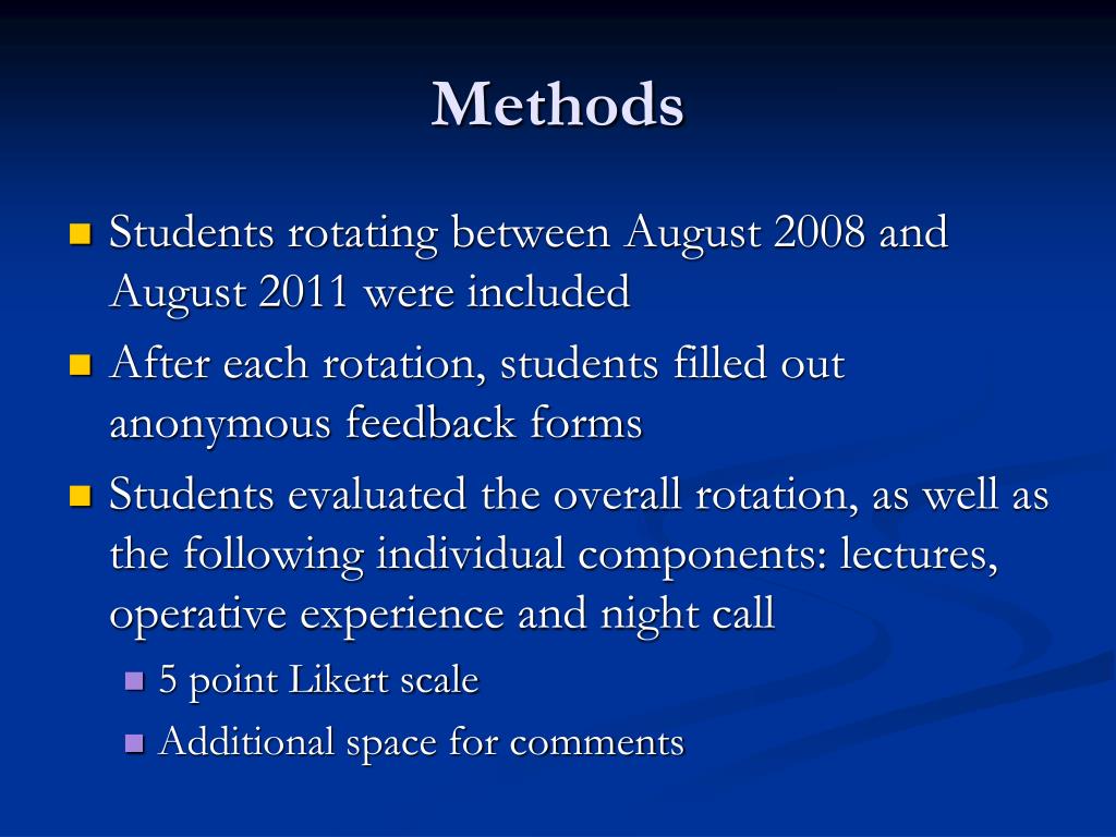 PPT - Medical Student Perception of Night Call in a Night Float System ...