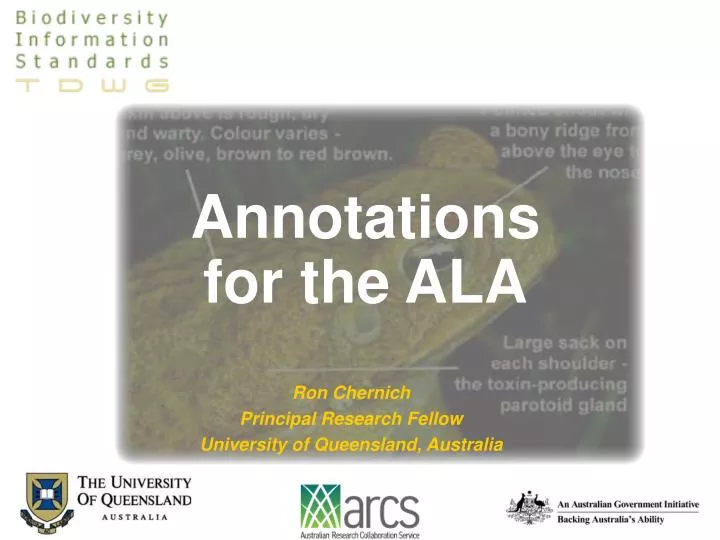 PPT - Annotations for the ALA PowerPoint Presentation, free download ...