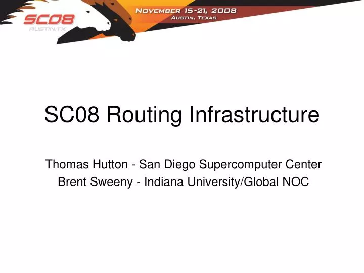 PPT - SC08 Routing Infrastructure PowerPoint Presentation, free ...