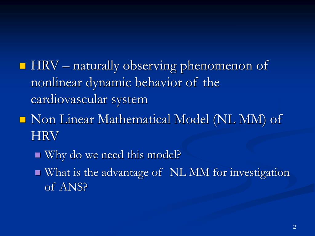 Ppt Nonlinear Dynamic System Analyzing For Heart Rate Variability