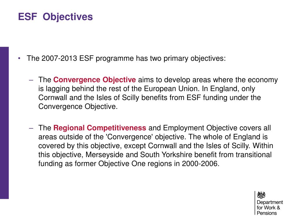 PPT - European Social Fund Wendy Knighton Southern England DWP Senior ...