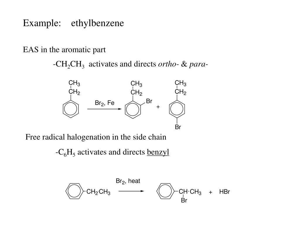 PPT - Arenes : compounds containing both aliphatic and aromatic parts ...