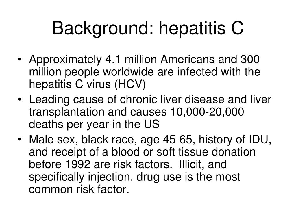 PPT - Outbreak of Hepatitis C Among Rural Young Adults in Illinois: A ...
