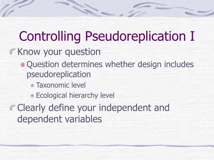 PPT - Pseudoreplication and Ecology PowerPoint Presentation - ID:1730438