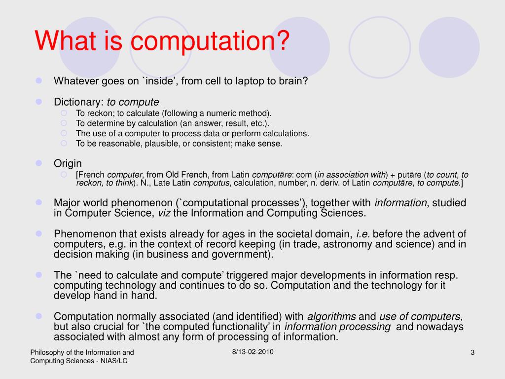 PPT General Nature Of Computation PowerPoint Presentation Free