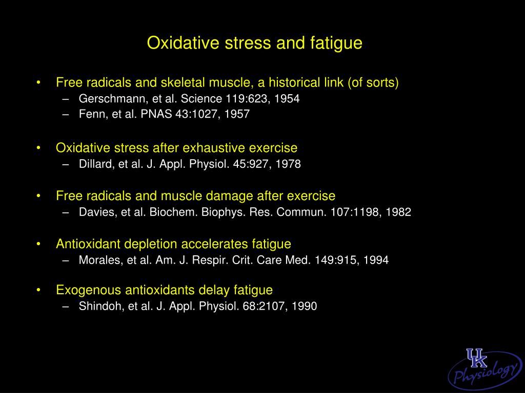 PPT - Idiopathic Fatigue of Aging Oxidative Stress and Fatigue ...