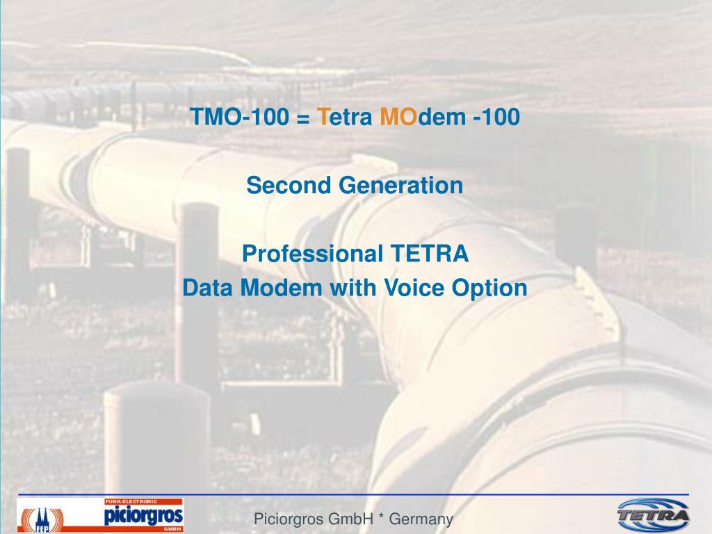PPT - TETRA Modem TMO-100 April 2013 Funk-Electronic Piciorgros GmbH ...