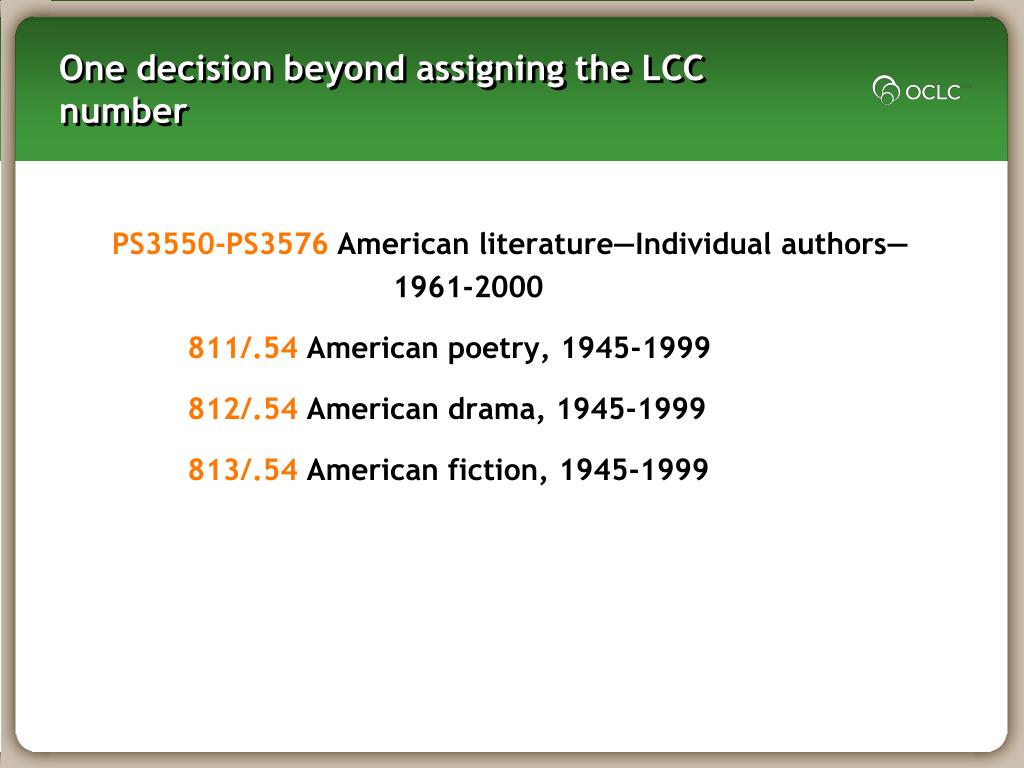 PPT - Literary Authors: AutoDewey and LC Name Authority File PowerPoint ...
