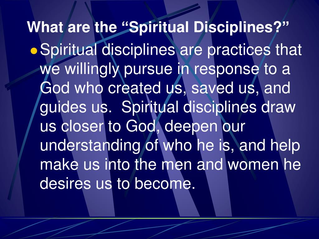 PPT - Spiritual Disciplines of the Christian Faith (CM2) PowerPoint ...