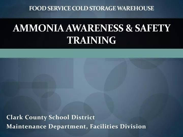 Ppt Ammonia Awareness And Safety Training Powerpoint Presentation Free