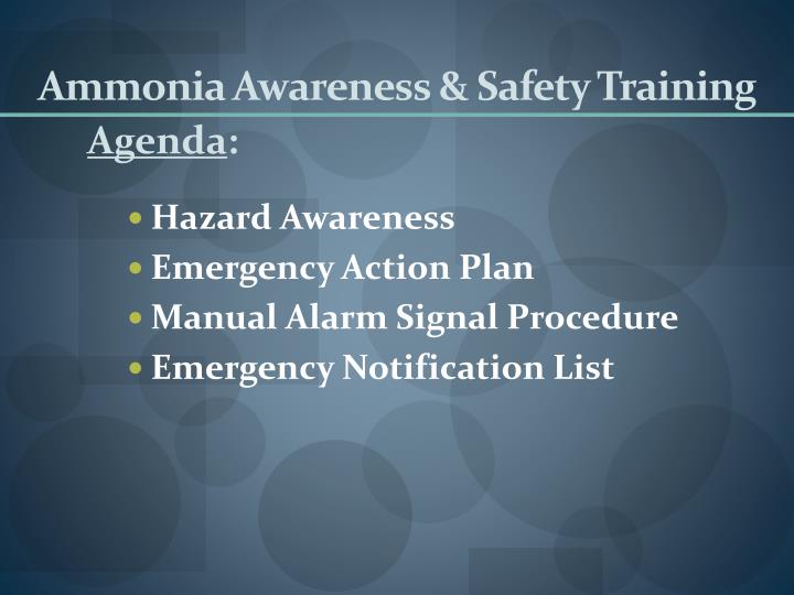 PPT - Ammonia Awareness & Safety Training PowerPoint Presentation - ID ...