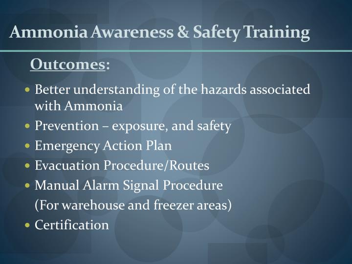 PPT - Ammonia Awareness & Safety Training PowerPoint Presentation - ID ...