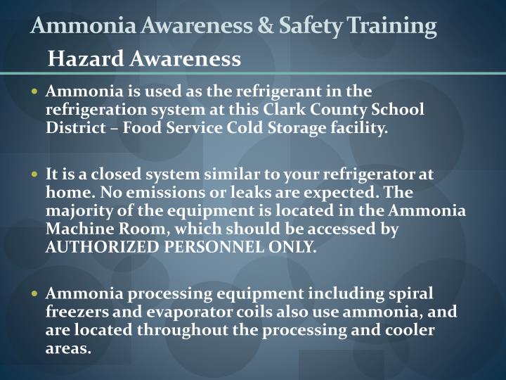 PPT - Ammonia Awareness & Safety Training PowerPoint Presentation - ID ...