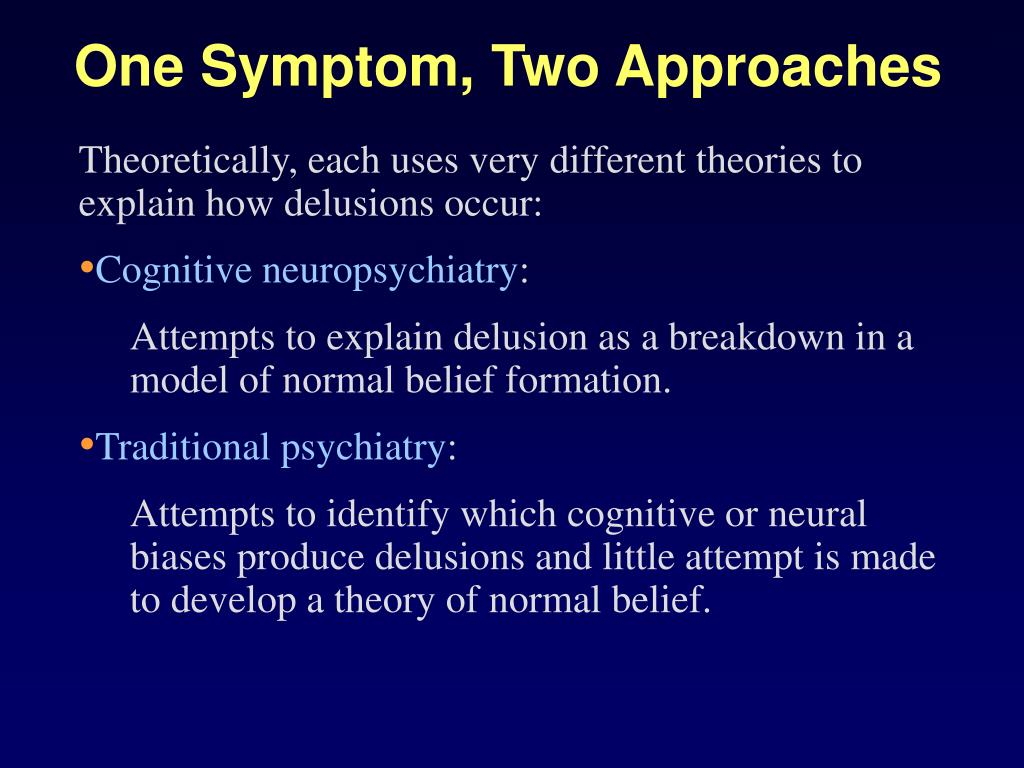 PPT - Neuropsychology of Delusions in Schizophrenia and ...