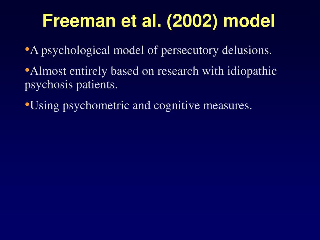 PPT - Neuropsychology of Delusions in Schizophrenia and ...