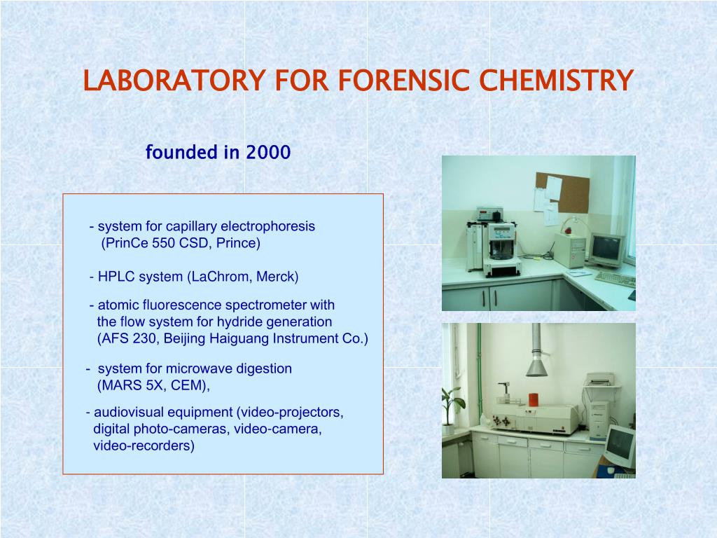 PPT - FORENSIC CHEMISTRY AS SCIENTIFIC AND EDUCATIONAL SPECIALISATION ...
