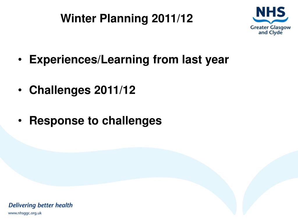 PPT - NHS GREATER GLASGOW AND CLYDE WINTER PLANNING 2011/12 PowerPoint ...