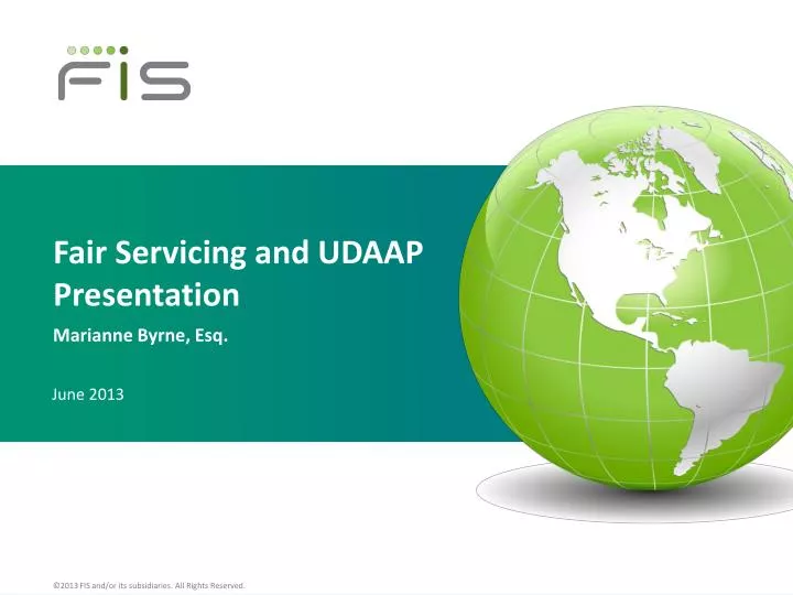 PPT - Fair Servicing and UDAAP Presentation PowerPoint Presentation ...