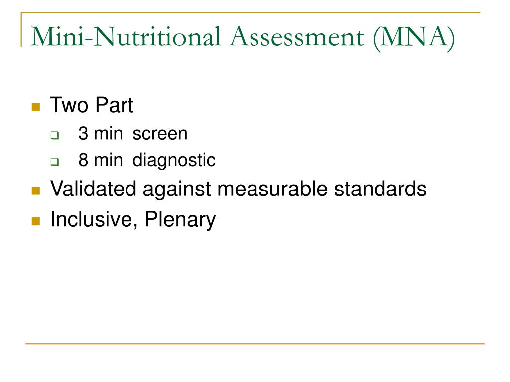 PPT - Nutrition and Malnutrition in the Elderly PowerPoint Presentation ...