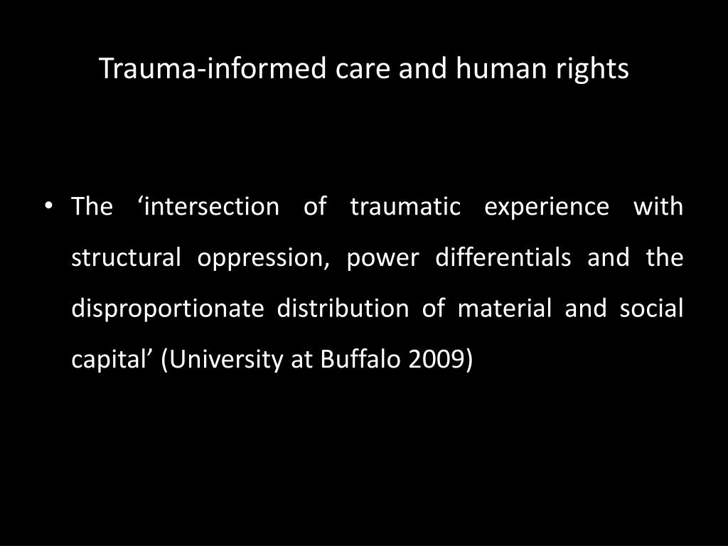 PPT - Trauma-informed social work: Practice and research opportunities ...
