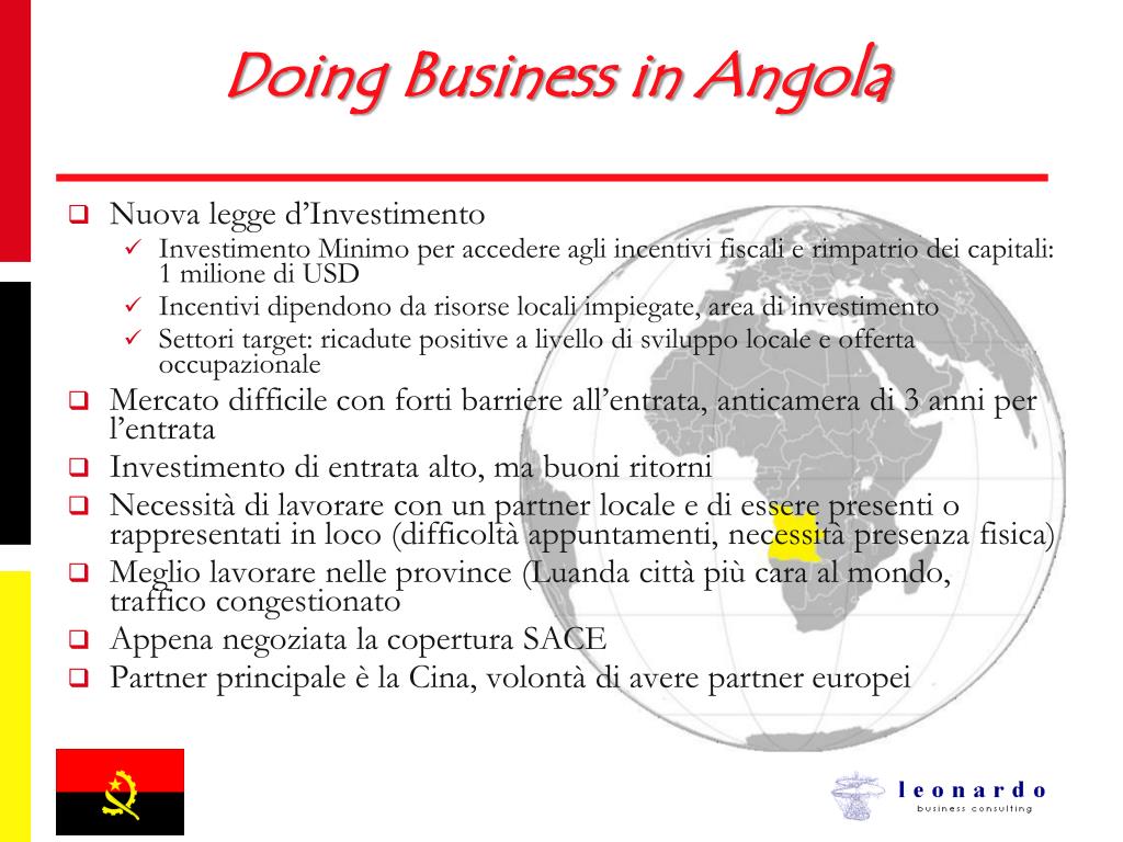 PPT - Business Opportunities in Mozambico, Angola e Tunisia PowerPoint ...