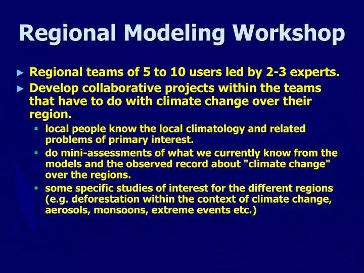 PPT - Regional Modeling Workshop PowerPoint Presentation, free download ...