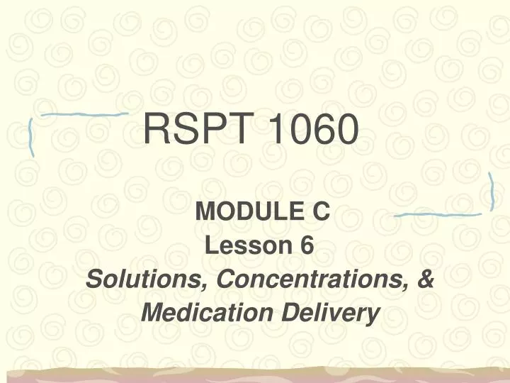 PPT - RSPT 1060 PowerPoint Presentation, free download - ID:1732590