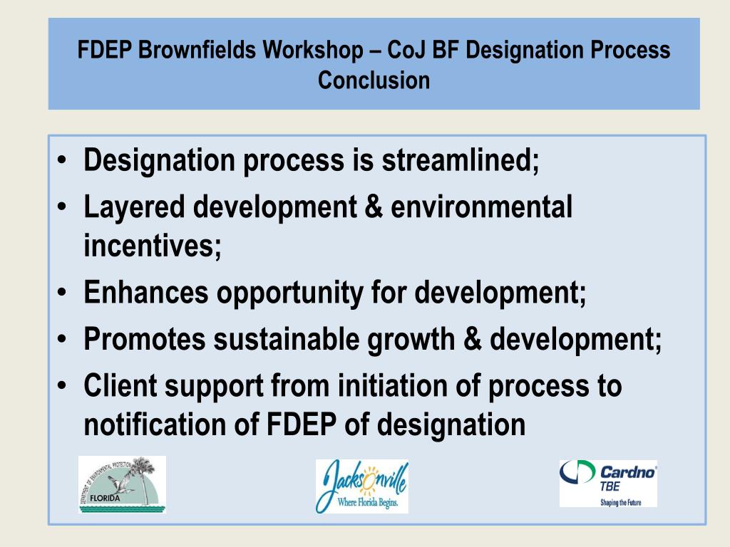 PPT - Florida Department of Environmental Protection Brownfields ...