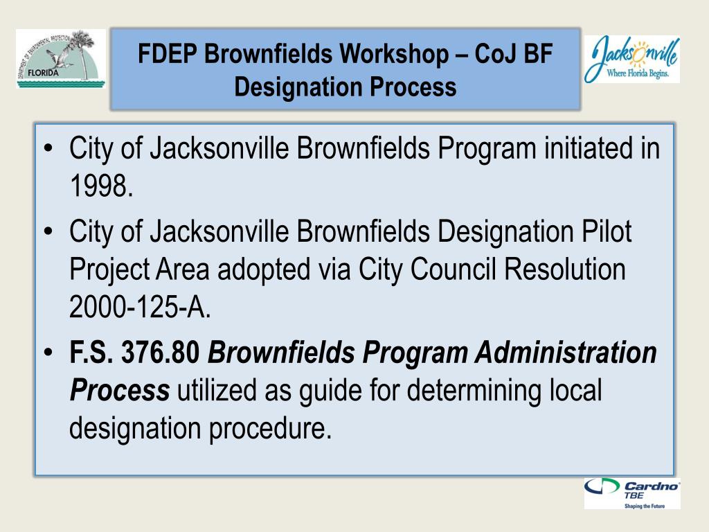 PPT - Florida Department of Environmental Protection Brownfields ...