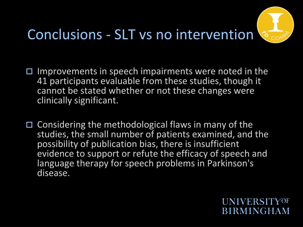 PPT - Speech and language therapy for Parkinson’s disease. PowerPoint ...