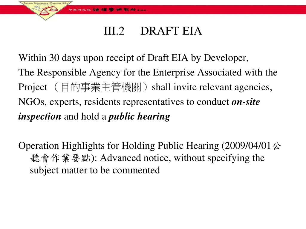 PPT - Environmental Impact Assessment Experience In Taiwan: Reflections ...