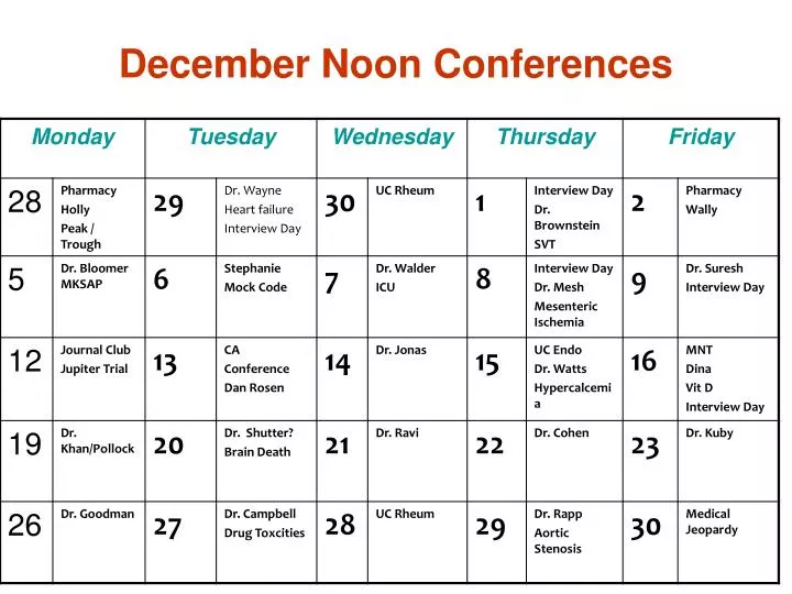 PPT - December Noon Conferences PowerPoint Presentation, free download ...