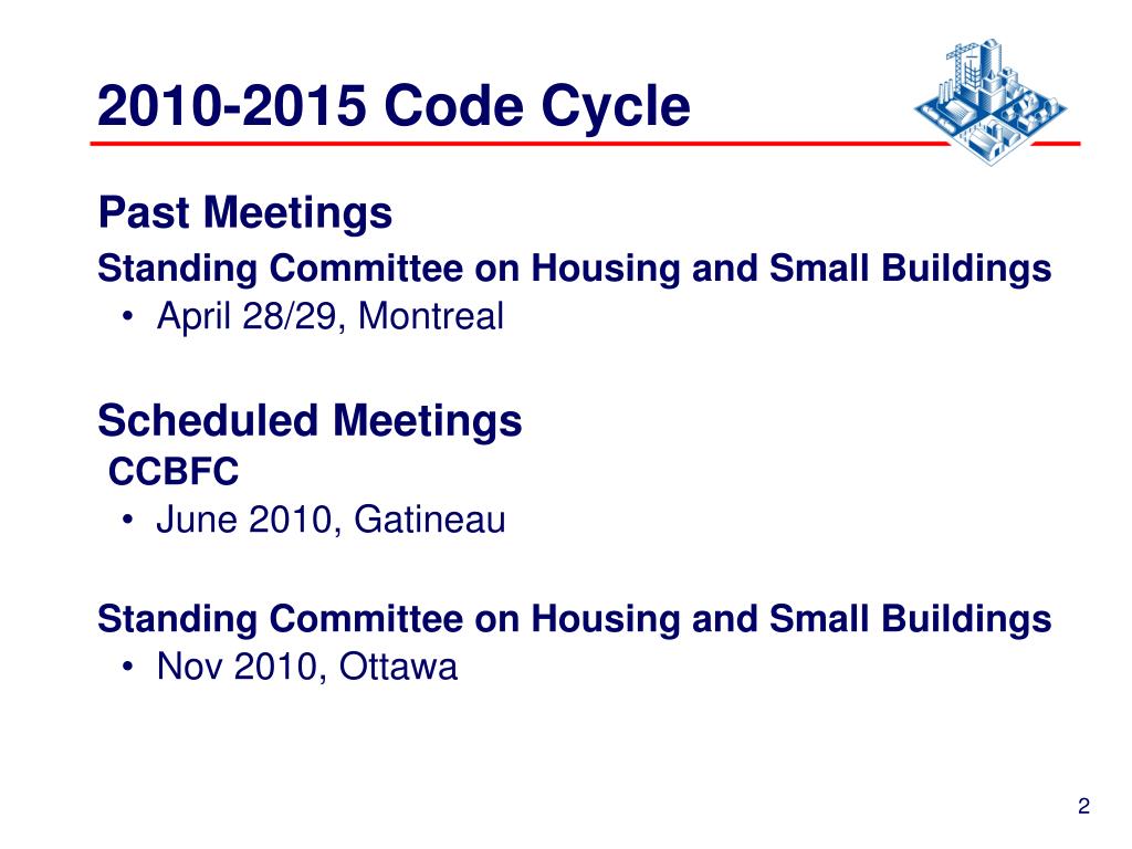 PPT - NRC-IRC Canadian Codes Centre Report Frank Lohmann Technical ...