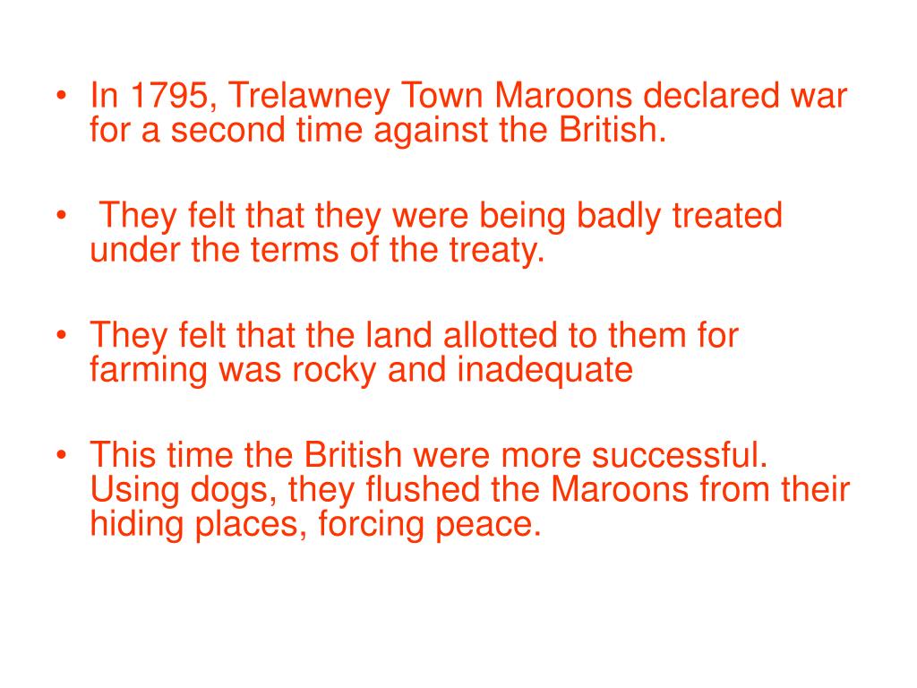 PPT - The Jamaican Maroons Escaped slaves who fought the British rulers ...